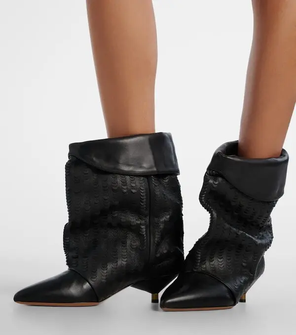 Isabel Marant Étoile Edrika 45 Laser-cut Leather Ankle Boots