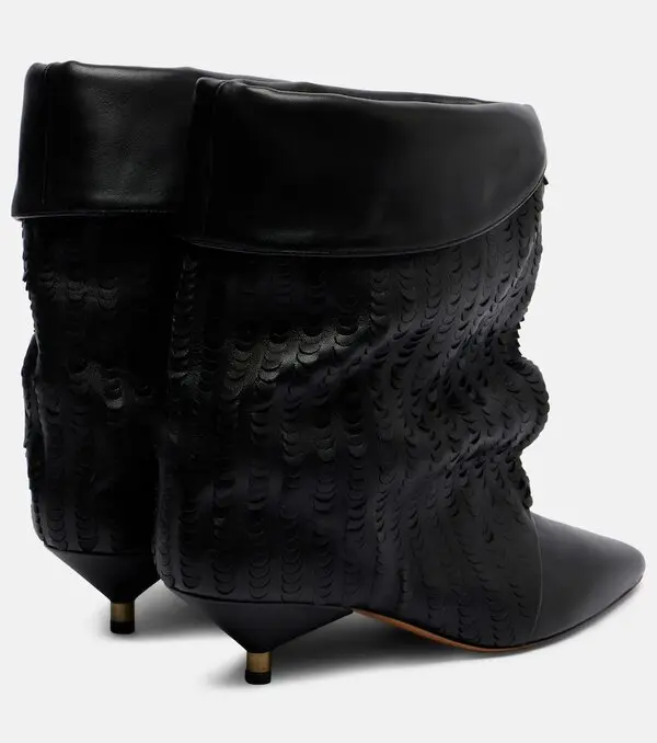 Isabel Marant Étoile Edrika 45 Laser-cut Leather Ankle Boots