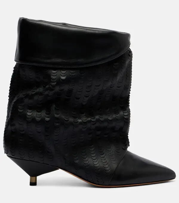 Isabel Marant Étoile Edrika 45 Laser-cut Leather Ankle Boots