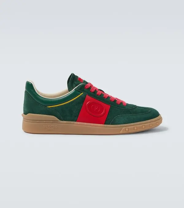 Valentino Garavani Suede Lace-up Sneakers - Green