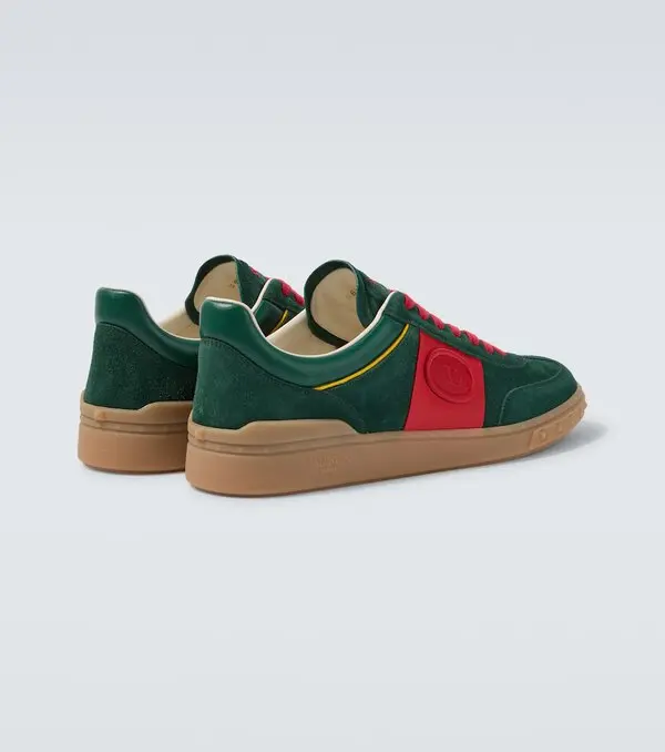 Valentino Garavani Suede Lace-up Sneakers - Green