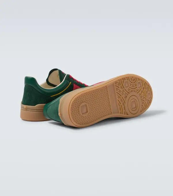 Valentino Garavani Suede Lace-up Sneakers - Green