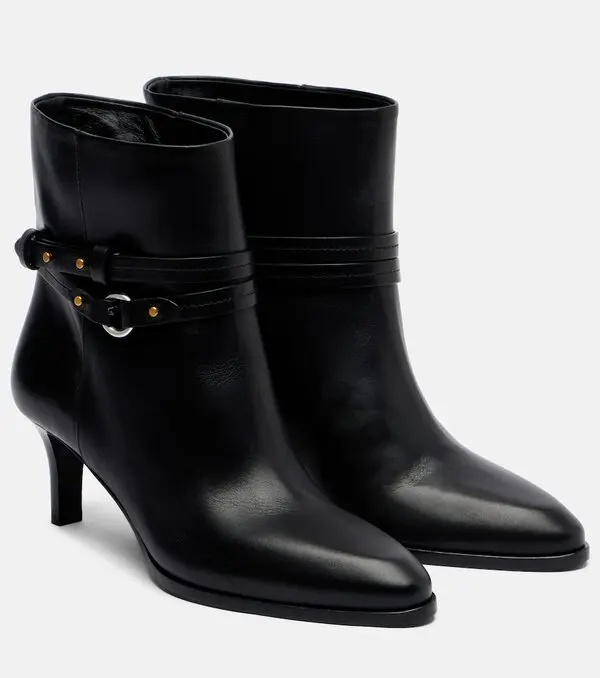 Isabel Marant Étoile Meyli 55 Leather Ankle Boots - Black