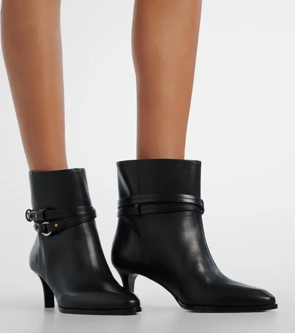 Isabel Marant Étoile Meyli 55 Leather Ankle Boots - Black