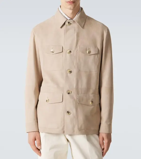 Canali Suede Field Jacket