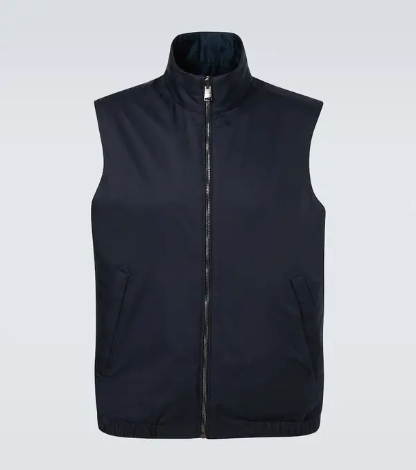 Canali Reversible Vest - Blue
