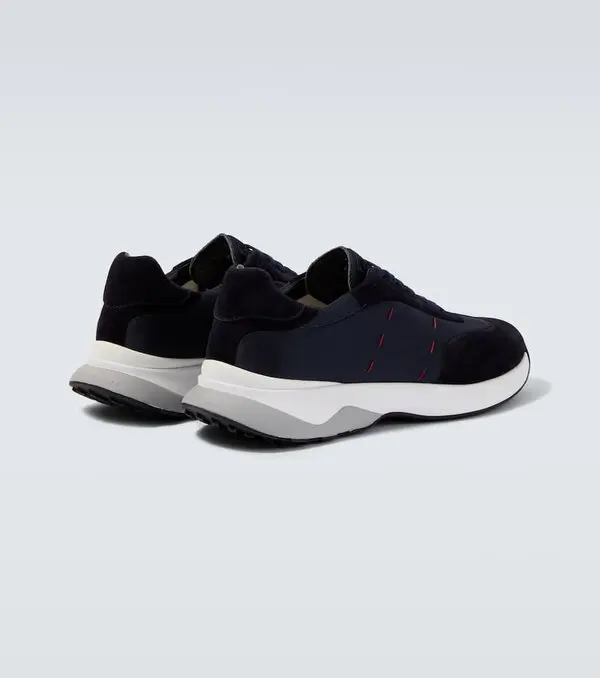 Kiton Suede Trimmed Sneakers