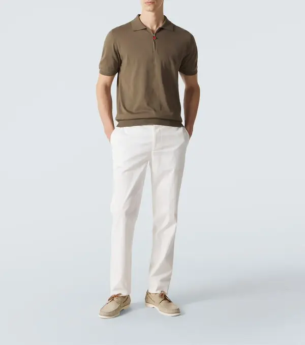 Kiton Suede Boat Shoes - Beige