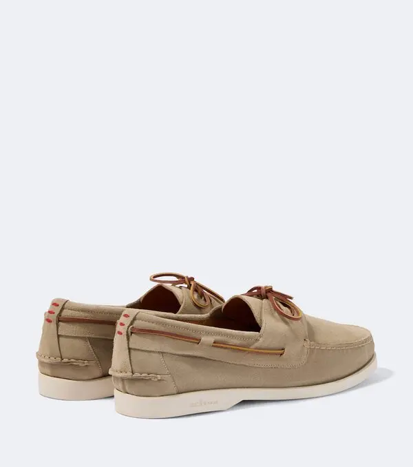 Kiton Suede Boat Shoes - Beige