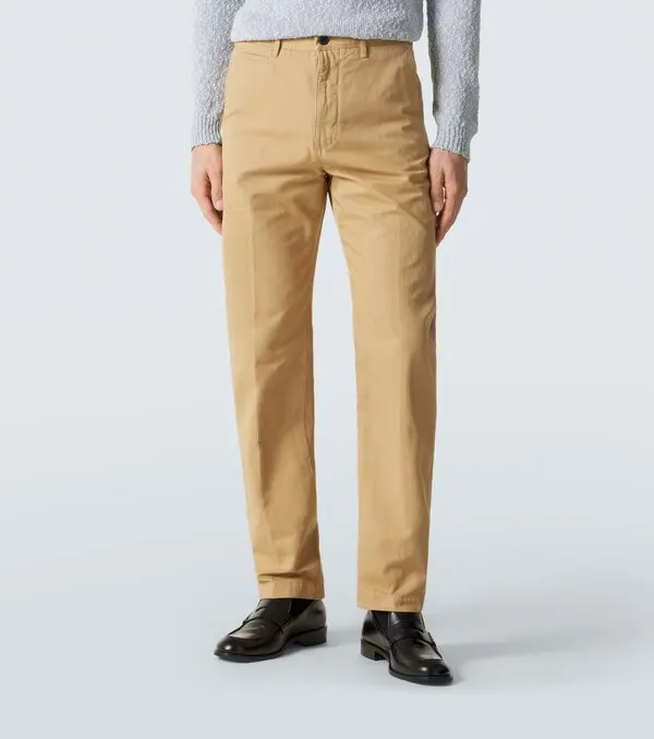 SLOWEAR Slim Cotton-linen Trousers - Brown