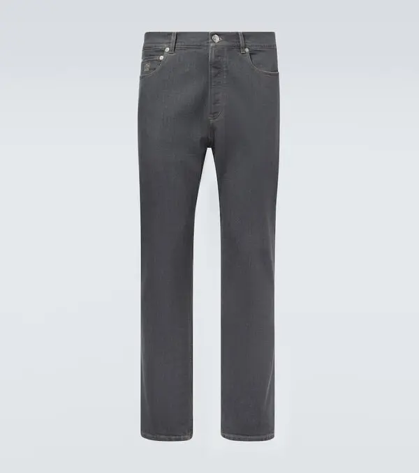 Brunello Cucinelli Logo Straight Jeans