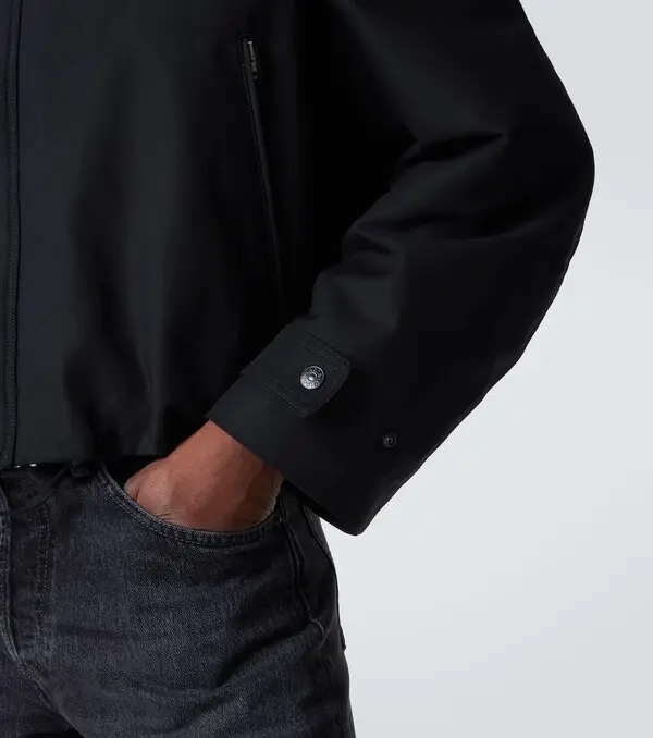 Acne Studios Leather-trimmed Cotton Twill Bomber Jacket