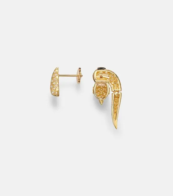 Yvonne Léon Python 9kt Yellow Earrings