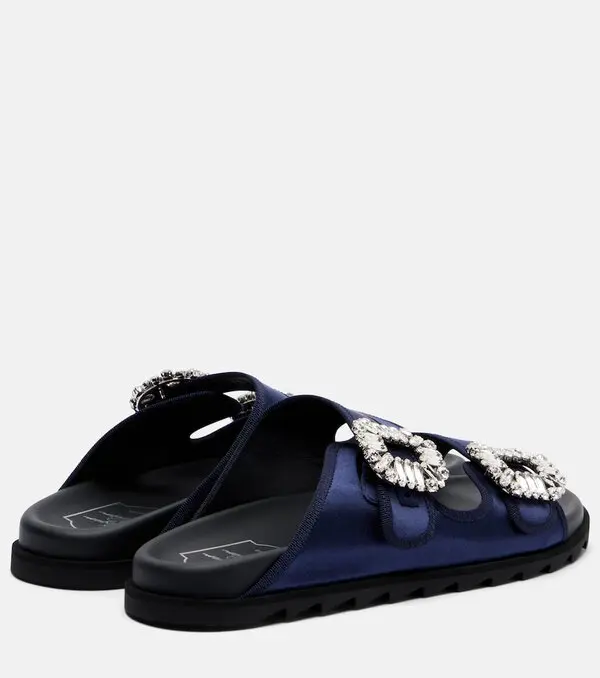 ROGER VIVIER Slidy Viv' Satin Sandals