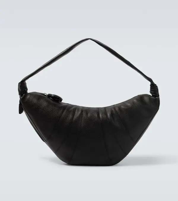 LEMAIRE Large Leather Shoulder Bag - Black
