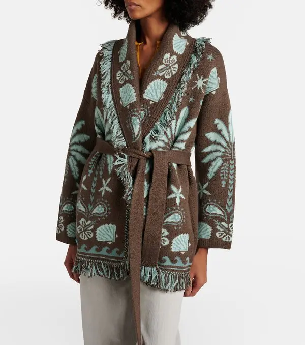 Alanui Echoes Of The Island" Wool And Cotton Cardigan