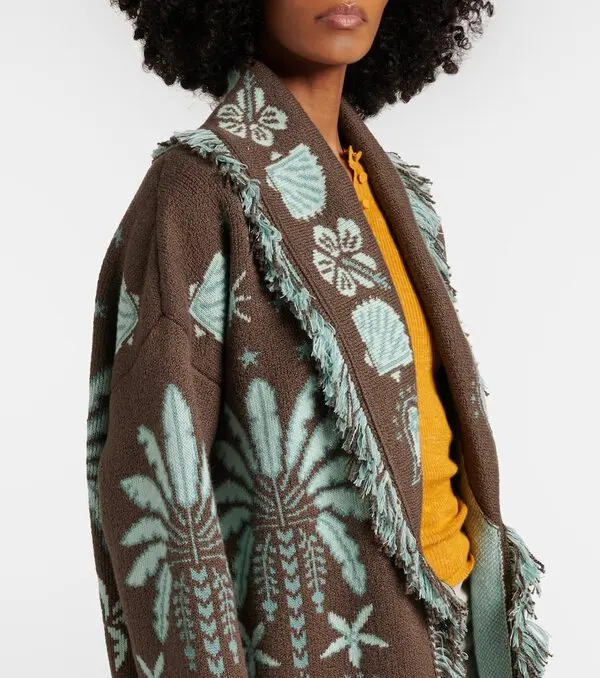 Alanui Echoes Of The Island" Wool And Cotton Cardigan