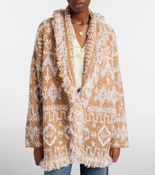 Alanui Send Beat Wool-blend Cardigan