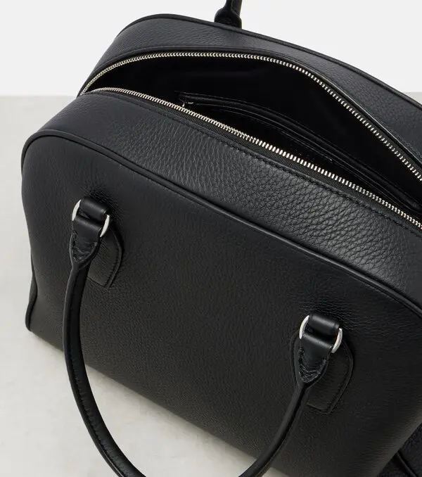 THE ROW India 12 Leather Top-handle Bag - Black