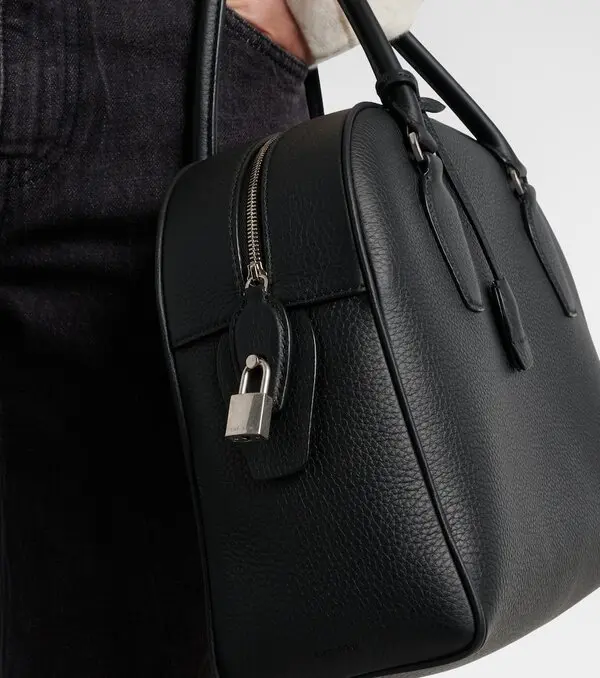 THE ROW India 12 Leather Top-handle Bag - Black