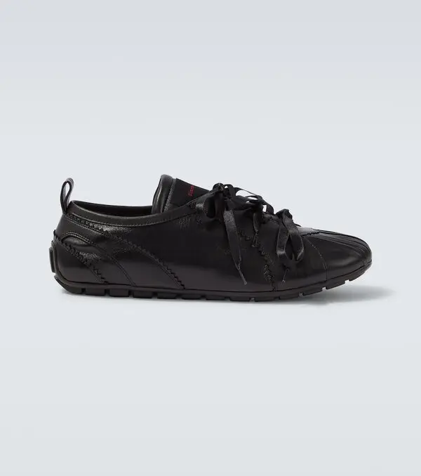 Simone Rocha Ballerina Grip Leather Sneakers - Black