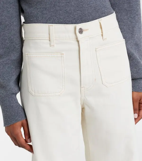 Veronica Beard Kasey Wide-leg Jeans - Beige
