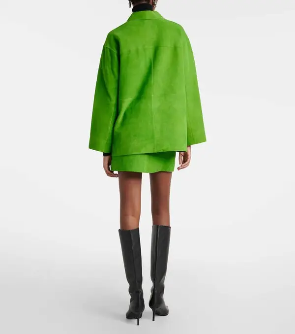 Staud Crest Suede Mini Skirt
