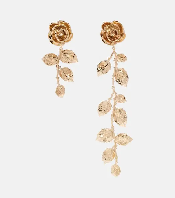 Magda Butrym Floral -plated Drop Earrings - Gold
