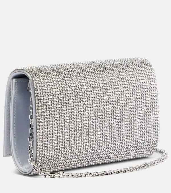 Judith Leiber Fizzy Crystal-embellished Clutch - Silver