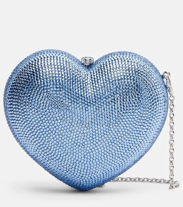 Judith Leiber L'amour Petit Coeur Clutch - Blue
