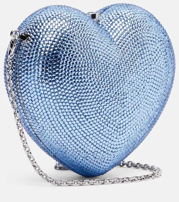 Judith Leiber L'amour Petit Coeur Clutch - Blue