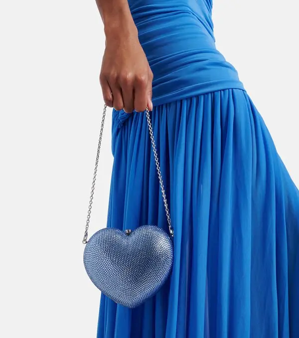 Judith Leiber L'amour Petit Coeur Clutch - Blue