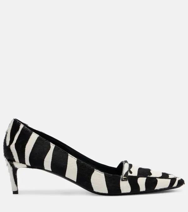 Khaite Celia 50 Zebra-print Calf Hair Pumps - Black