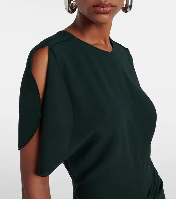 Victoria Beckham Gathered Midi Dress - Green