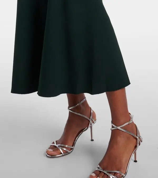 Victoria Beckham Gathered Midi Dress - Green