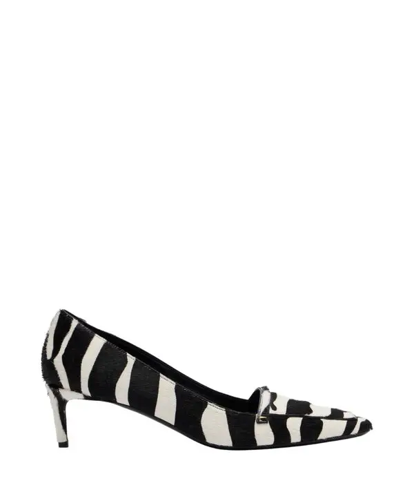 Khaite Celia 50 Zebra-print Calf Hair Pumps - Black