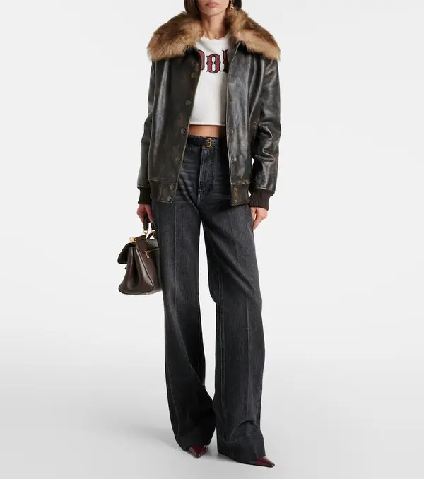 Dolce & Gabbana High-rise Flared Jeans - Black