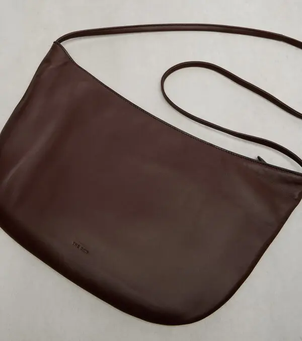 THE ROW Medium Leather Shoulder Bag - Brown