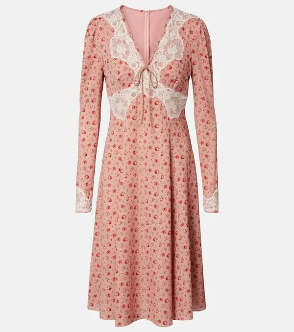 Dolce & Gabbana Floral Silk-blend Midi Dress - Multicoloured