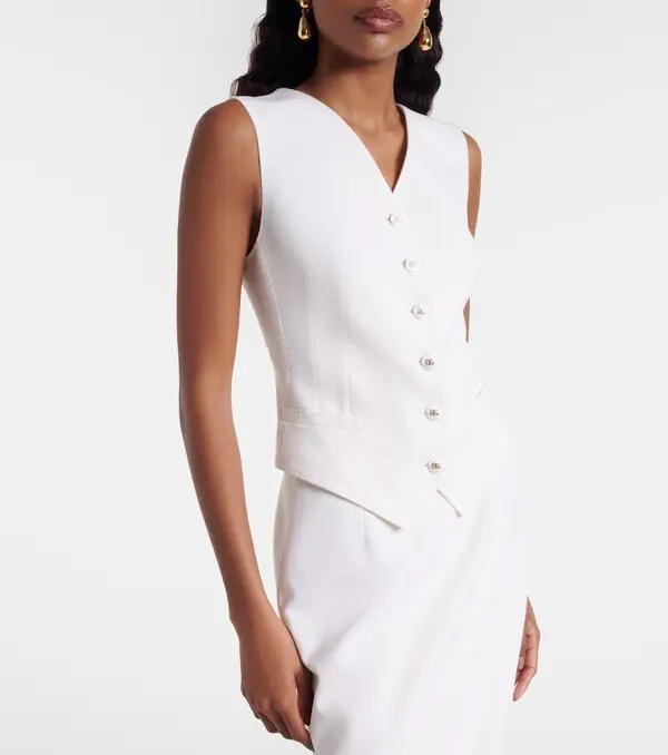 Dolce & Gabbana Wool And Silk-blend Vest