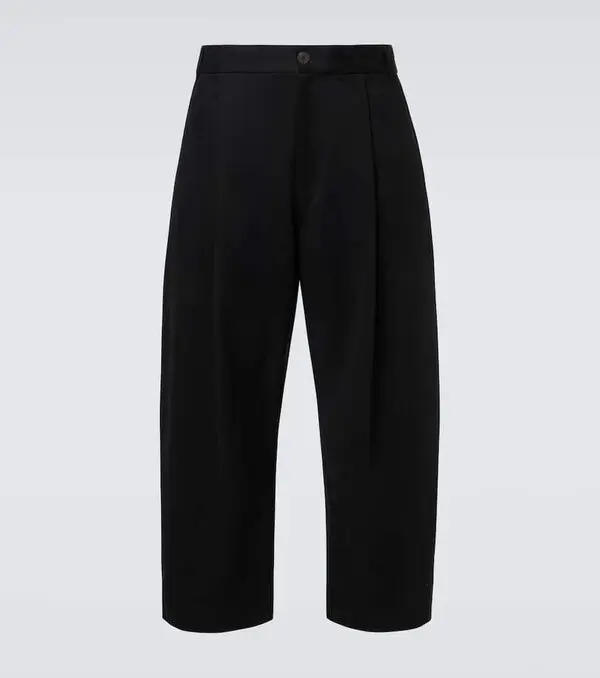 Studio Nicholson Sorte Barrel-leg Pants