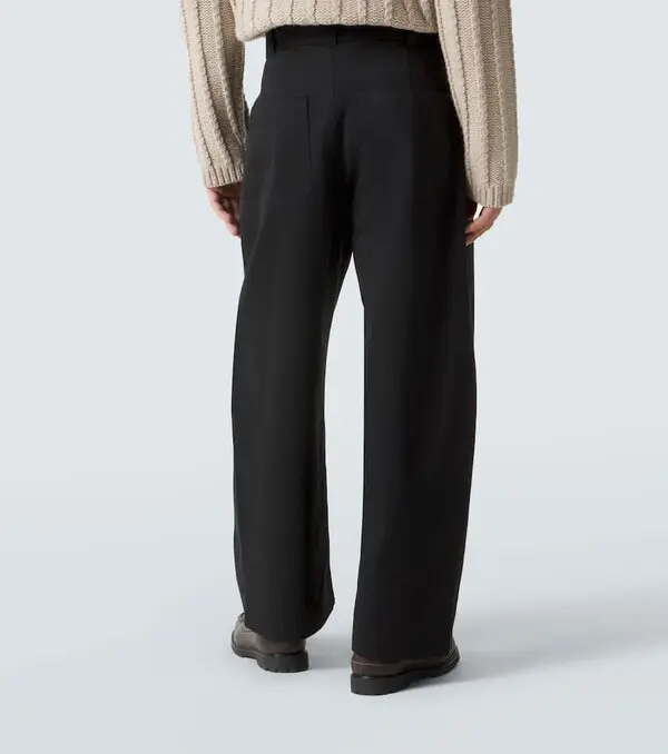 Studio Nicholson Sorte Barrel-leg Pants