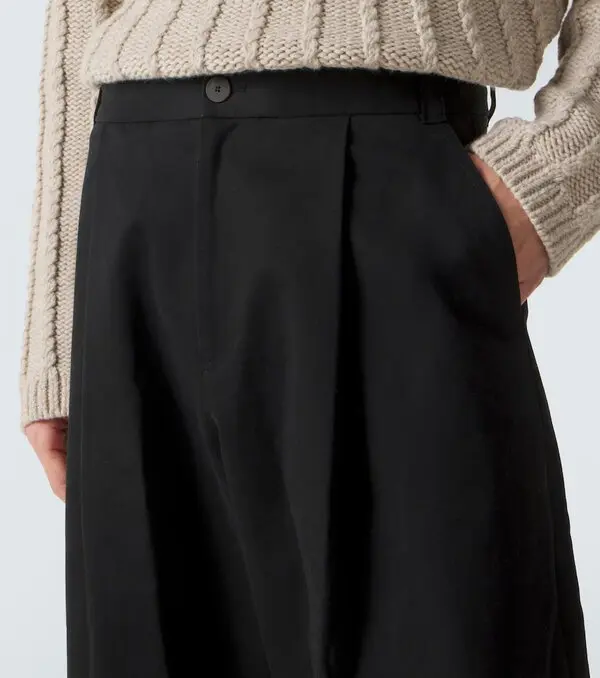 Studio Nicholson Cotton Twill Barrel-leg Pants