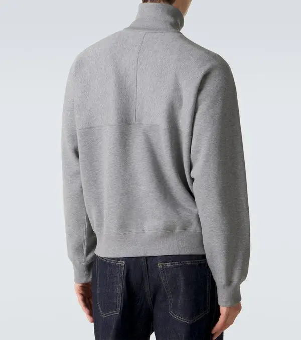 JIL SANDER Cotton Terry Half-zip Sweatshirt