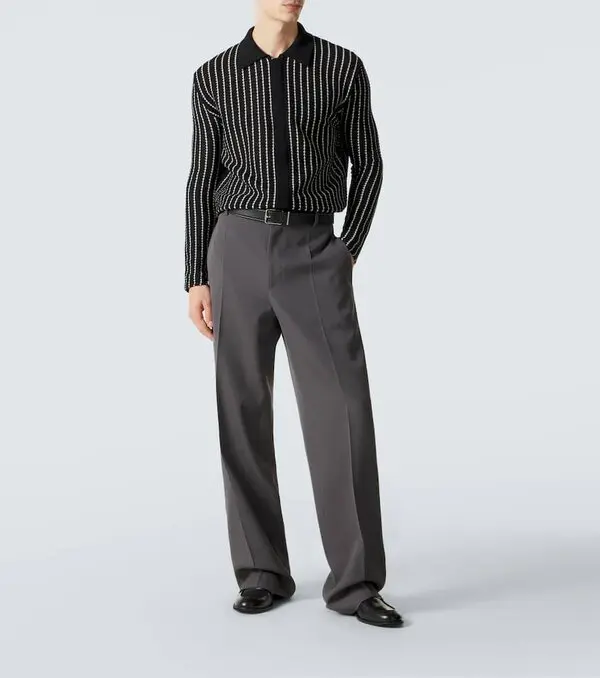 JIL SANDER Wool Wide-leg Pants