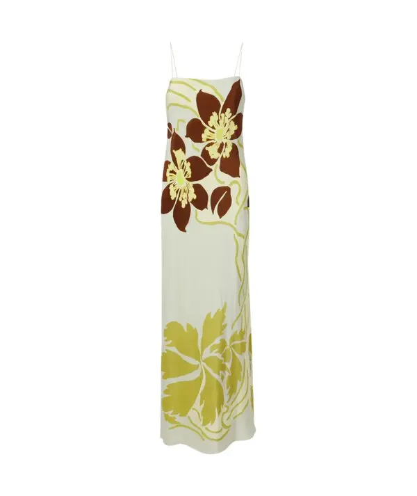 SIR. Amaia Floral Silk Crêpe Slip Dress - Green