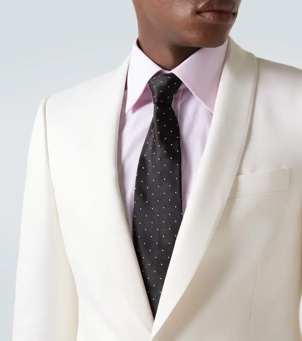 TOM FORD Polka-dot Silk Twill Neck Tie - Black
