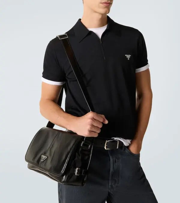 Prada Leather Shoulder Bag - Black