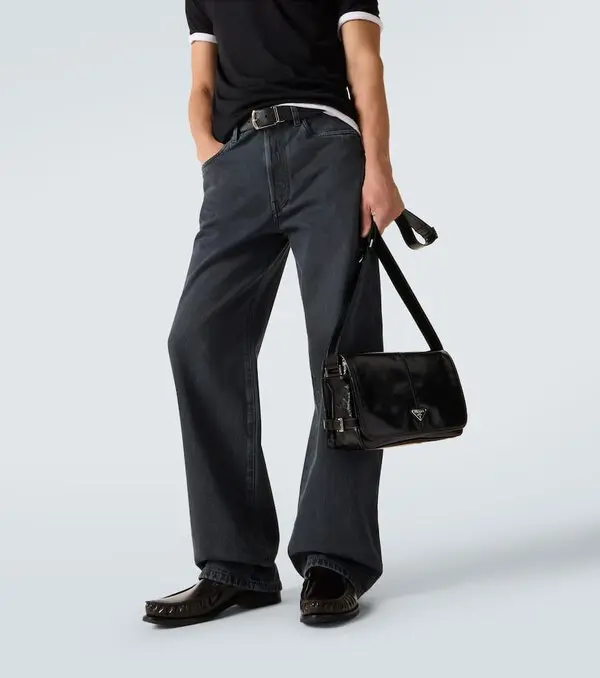 Prada Leather Shoulder Bag - Black