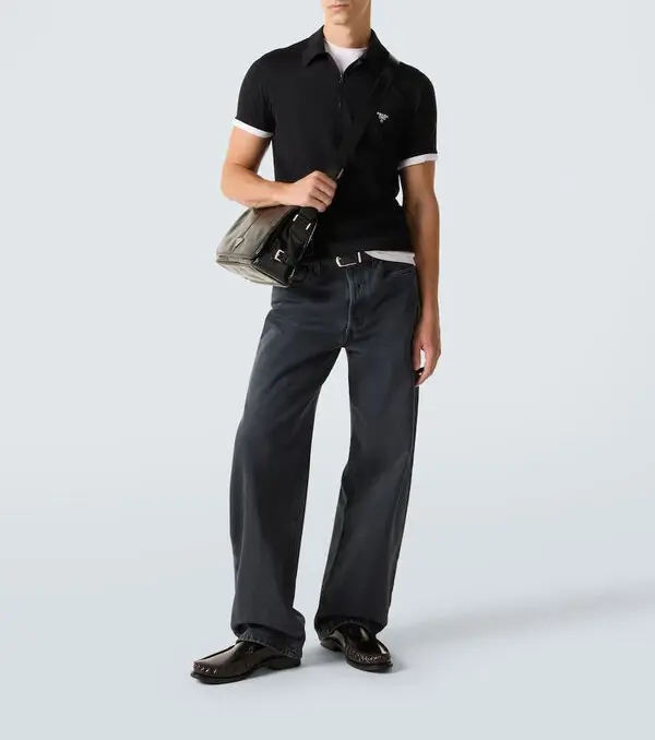 Prada Leather Shoulder Bag - Black